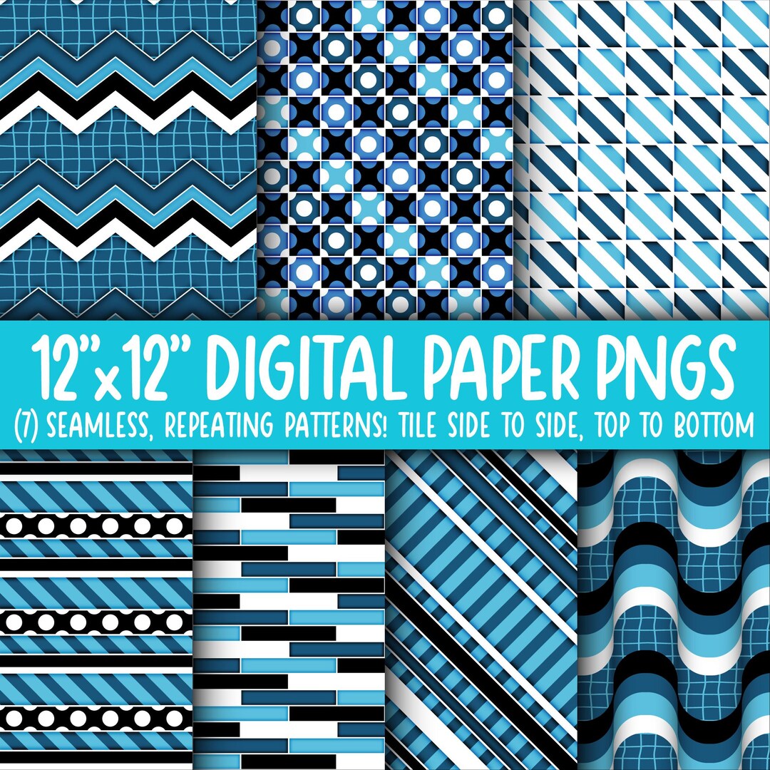 Wallpaper Background - Digital Paper | Seamless | Hand Drawn Grid ...