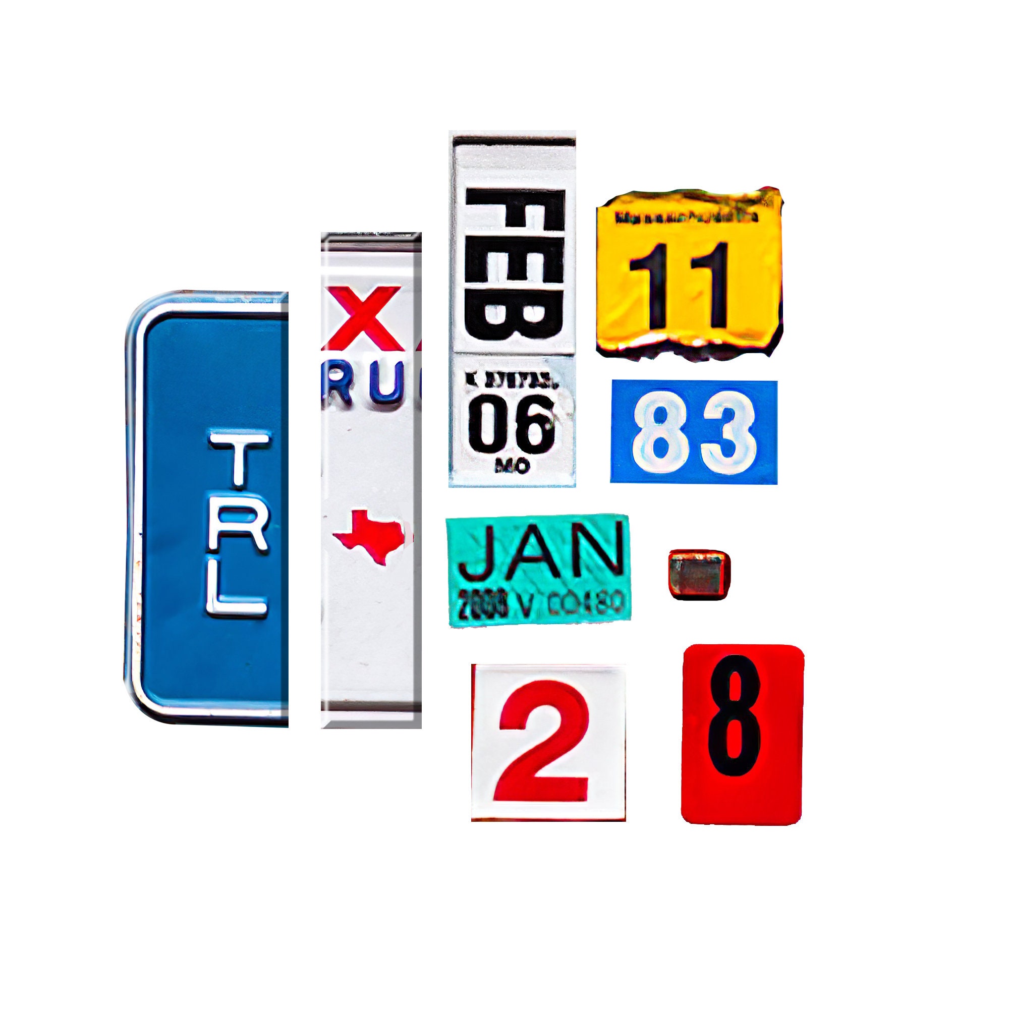 Digital Download License Plate 2.0 Letters and Numbers | PNG Clipart ...