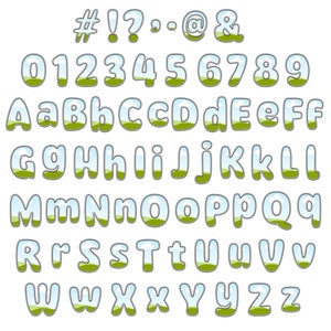 Stitch Bubble Faux Embroidery Alphabet, Commercial Use Create + Sell ...