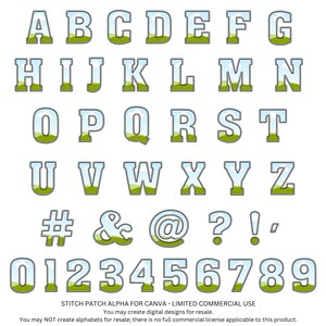 Digital Boardwalk Patch PNG, Faux Embroidery Block Alpha Letters ...