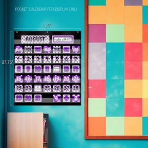 Wall Calendar - Pocket Chart for Teachers | Flowers, Diamonds ...