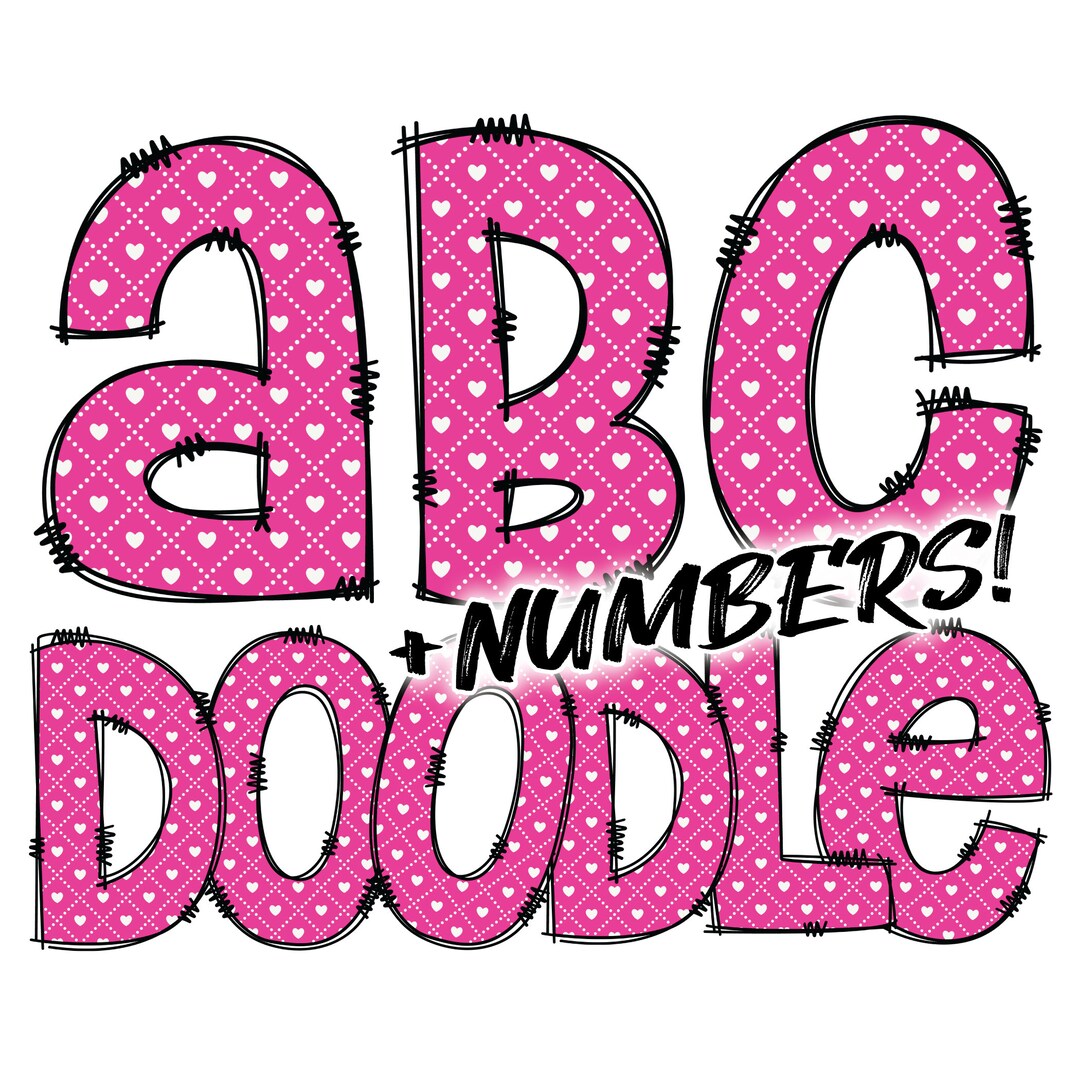 Digital Download | Doodle Valentine Hearts Pattern Fill | PNG Clipart ...