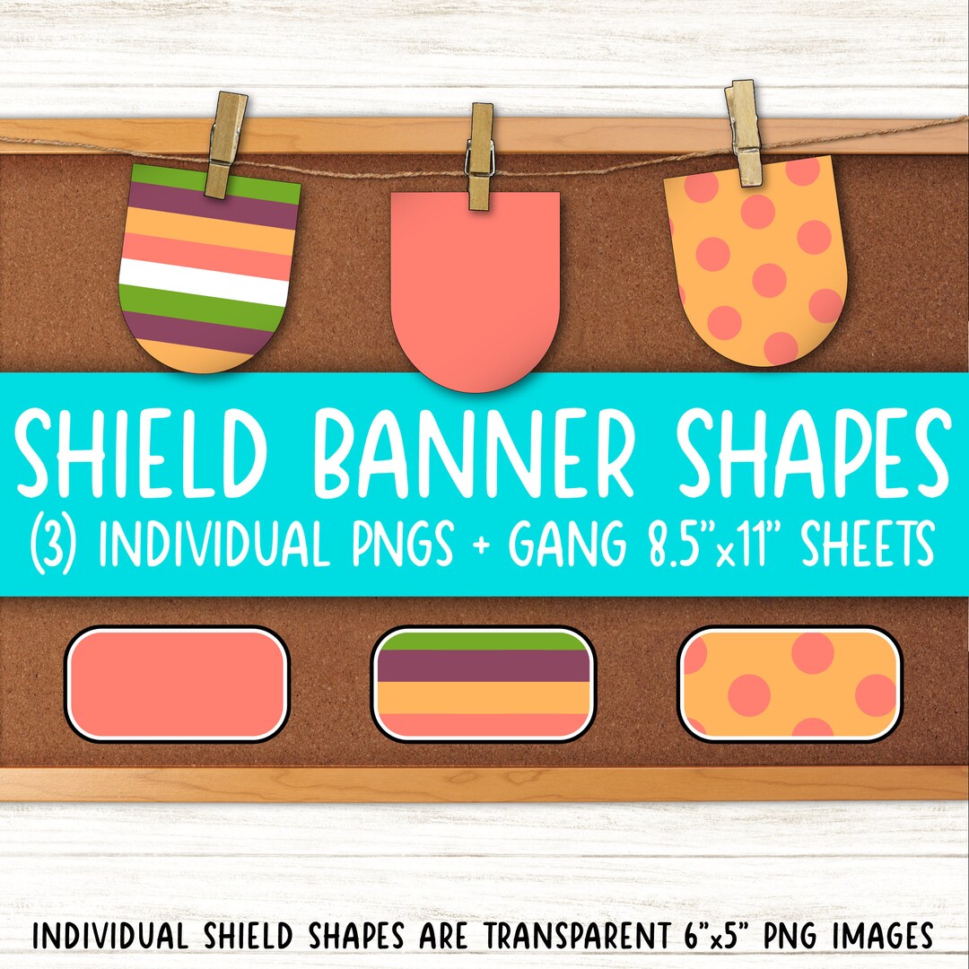 Pennant/bunting Banner - Shield Shape (for Walls & Bulletin Boards ...