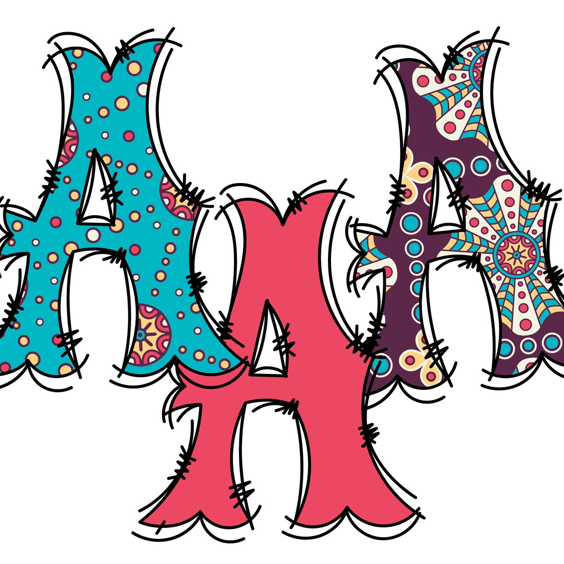 Digital Download Western Doodle Fun Pattern 1 Fill PNG - Etsy