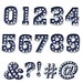Digital Download Blue Snowflake Christmas Marquee Letters & Numbers PNG ...