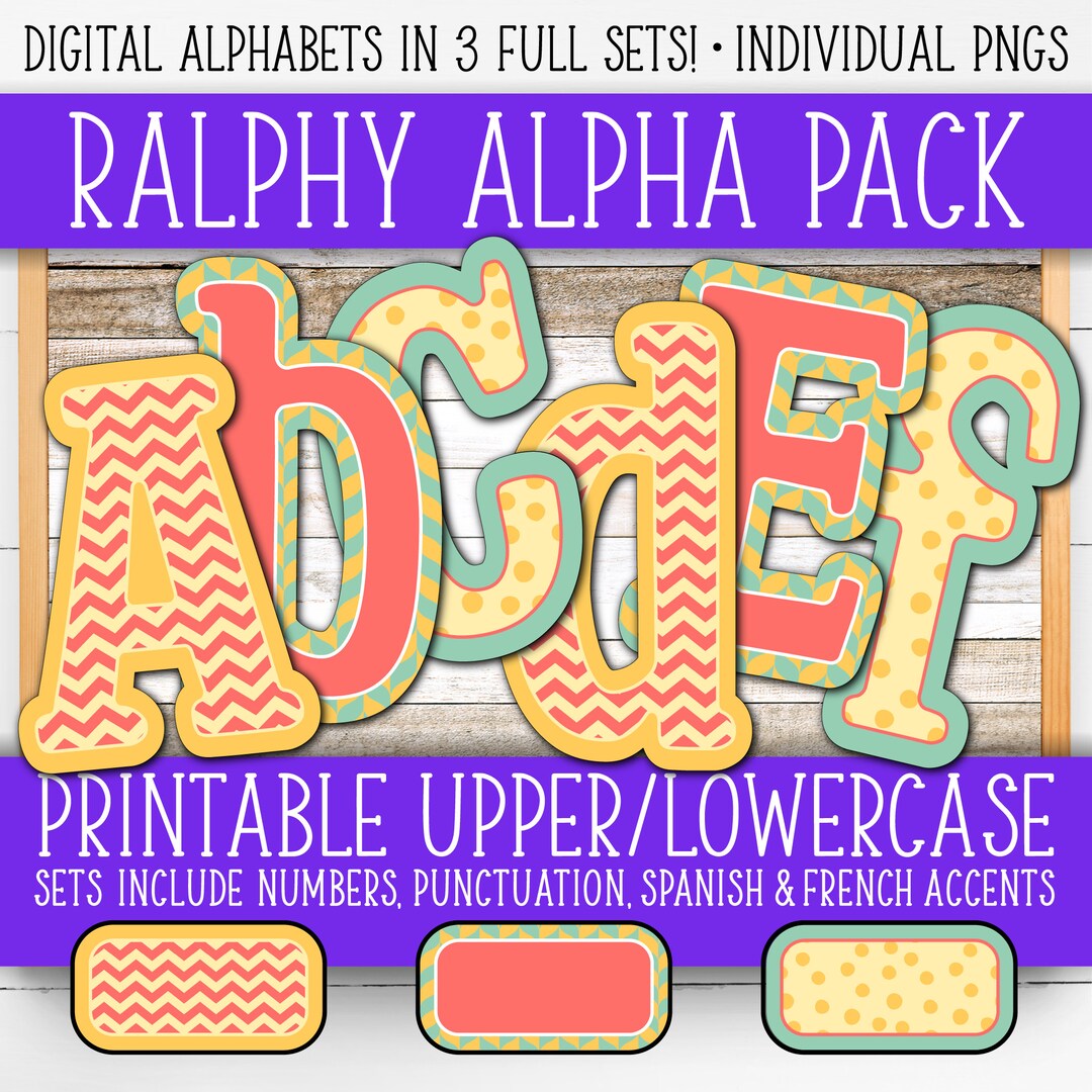 Alphabet Number Set for Boards - Ralphy | +french & Spanish | Teacher ...