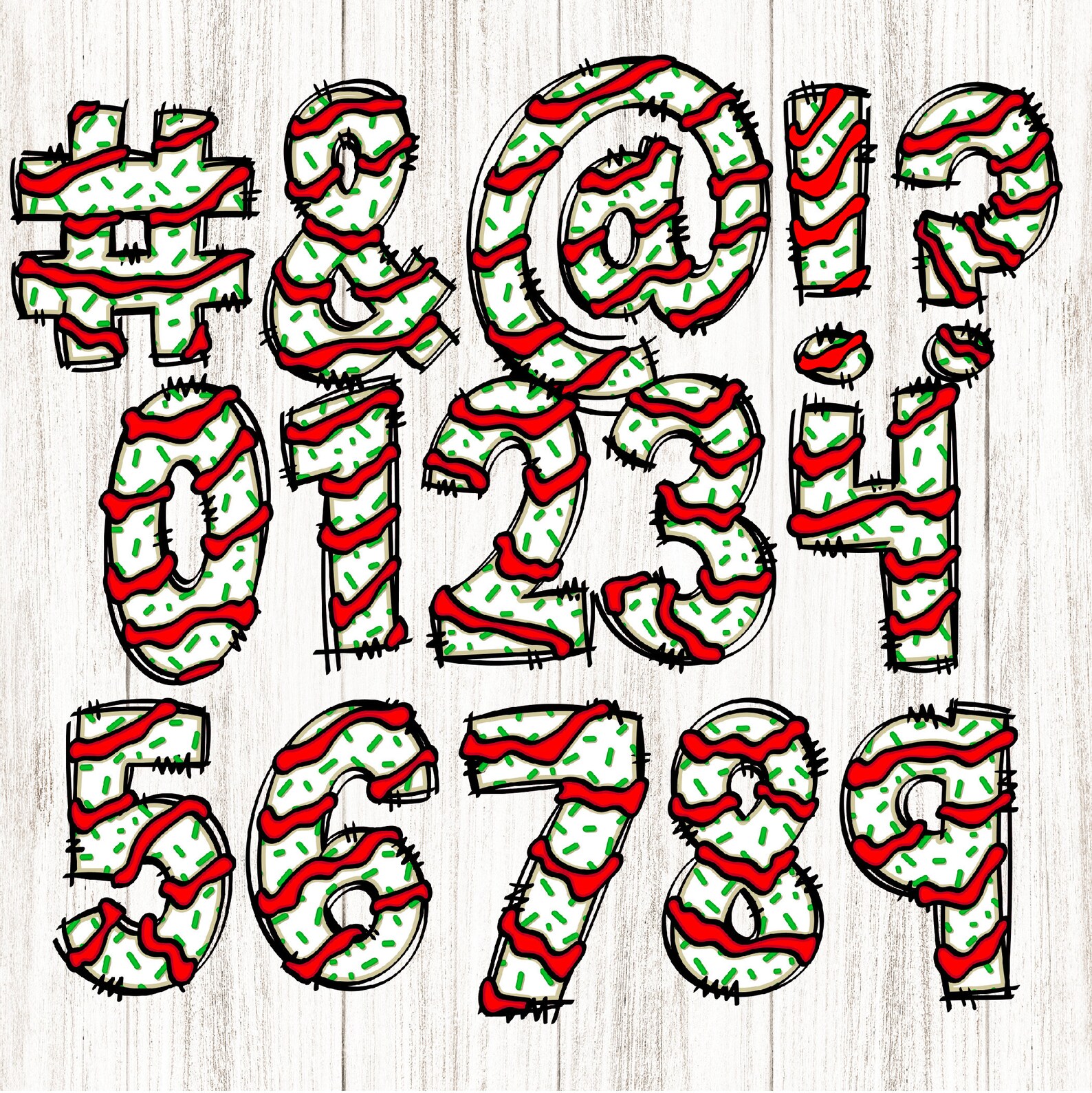 Tree Cake Alphabet PNG Bundle Set of 3 White Brown Green - Etsy