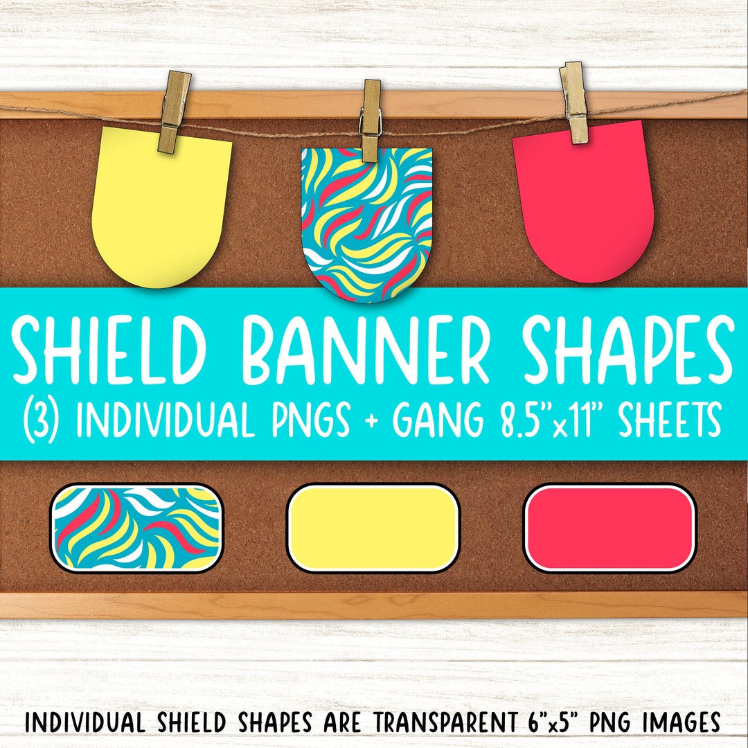 Pennant/bunting Banner - Shield Shape (for Walls & Bulletin Boards ...