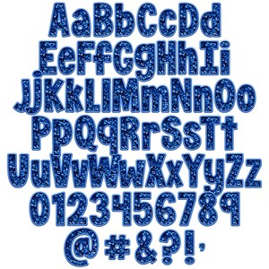 Dark Royal Blue Sequin Alphabet, Faux Sequin Fill Letters, Faux ...