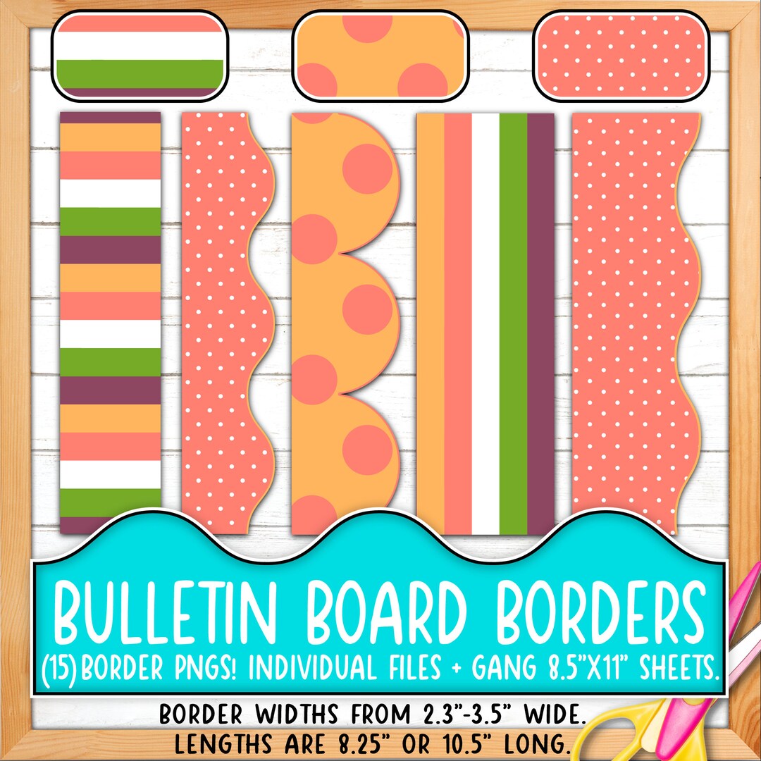 Borders for Bulletin Boards | Print & Cut, Seamless | Classroom Board ...