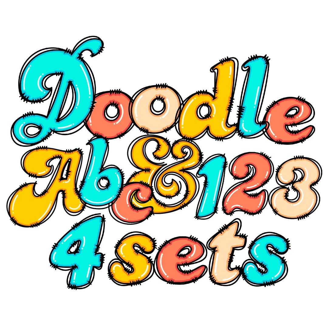 Pastel Alphabet Boho Color Scheme | 4 Pack PNG Bundle Digital Download ...