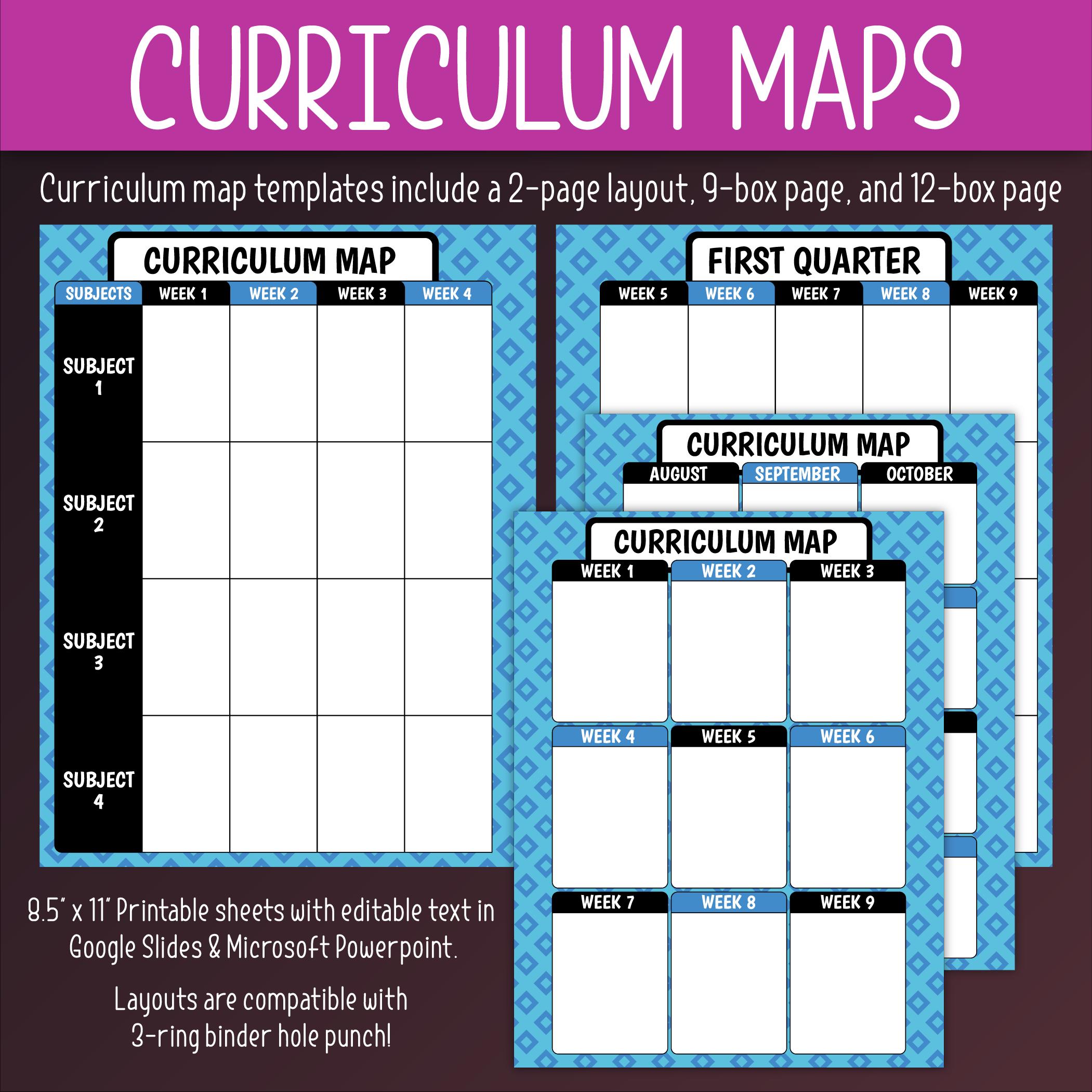 Lesson Plan Sheets & Curriculum Maps (editable) | Flowers, Diamonds ...