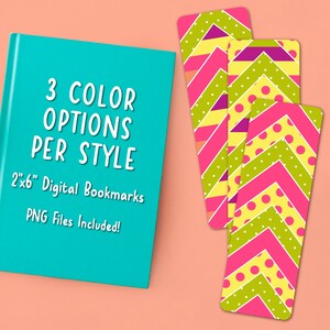 Digital Bookmarks (printable), Clipart Bundle Set of 12 | Lined & Blank ...