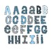 Double Doodle Alphabet Bundle | 2 Full Alpha & Number Sets | Light Blue ...