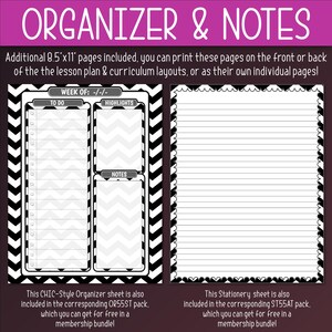 Lesson Plan Sheets & Curriculum Maps (editable) | Black, White, Ink ...