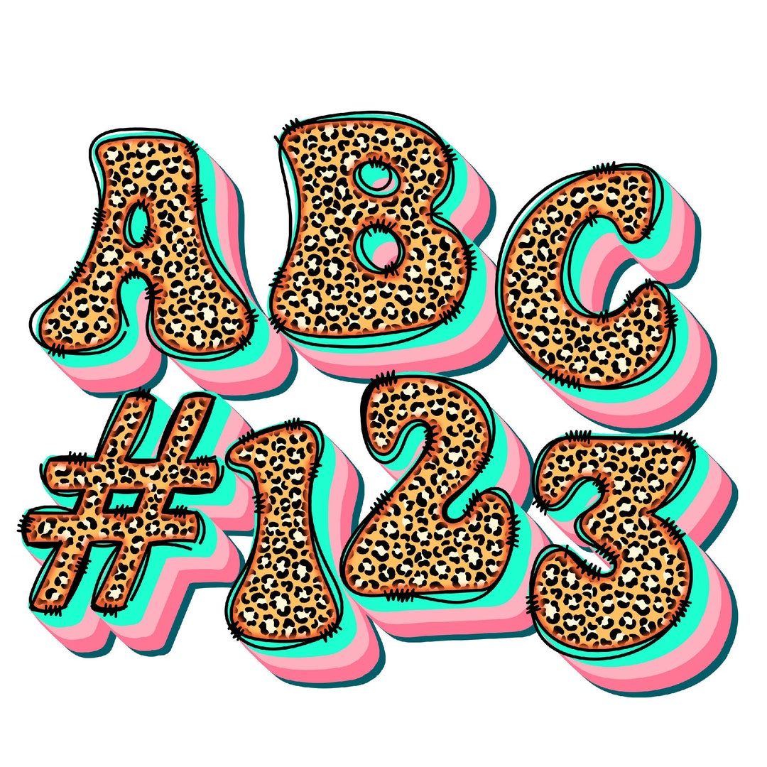 Digital Download | Doodle Retro AG - Leopard Tropical Groovy | Hand ...