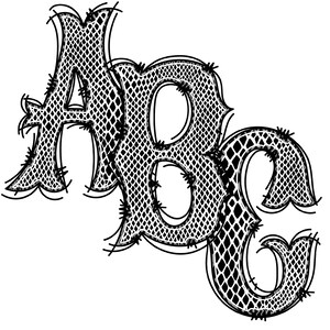 Doodle Alphabet Snake Skin Pattern, Black & White Snakeskin Pattern ...