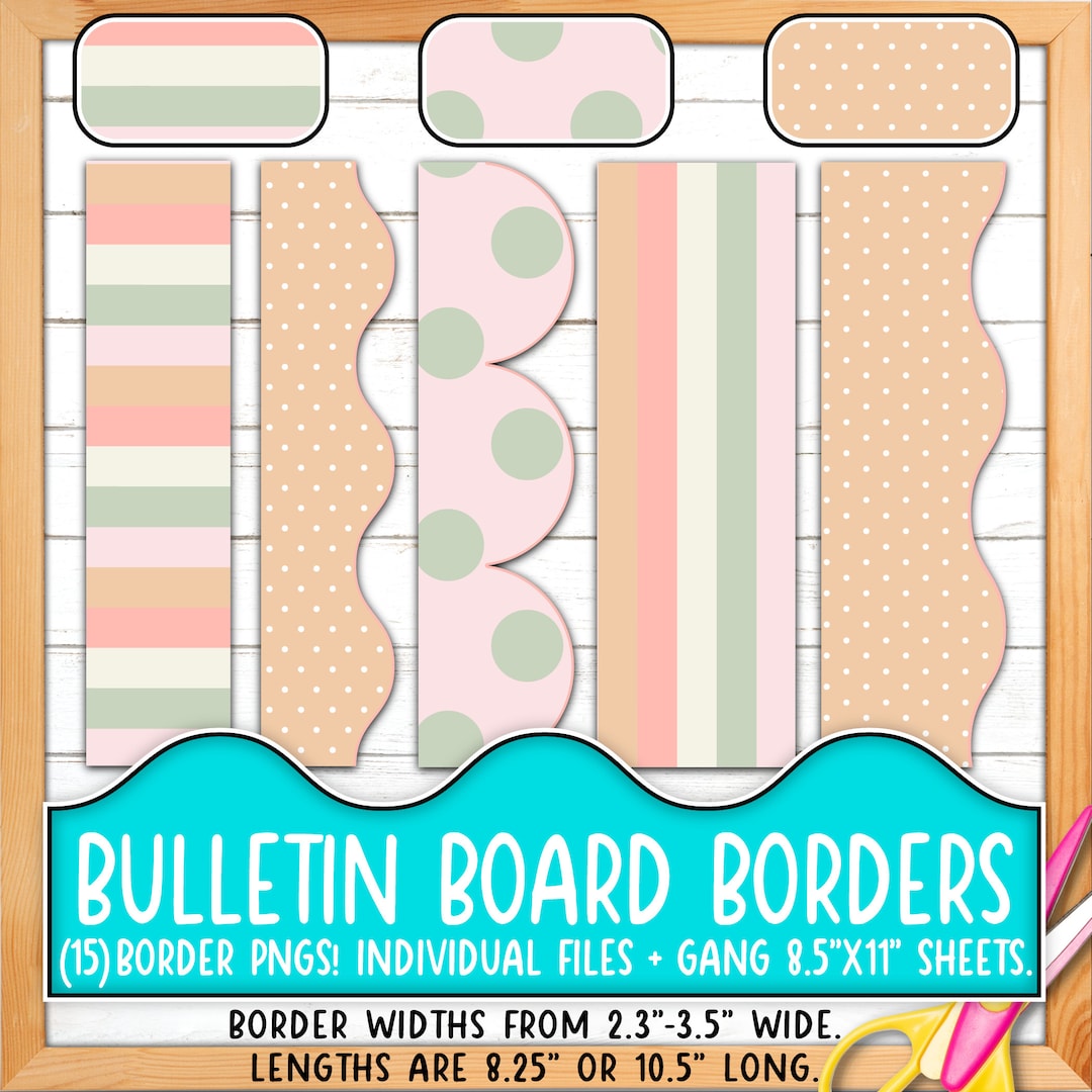 Borders for Bulletin Boards | Print & Cut, Seamless | Classroom Board ...