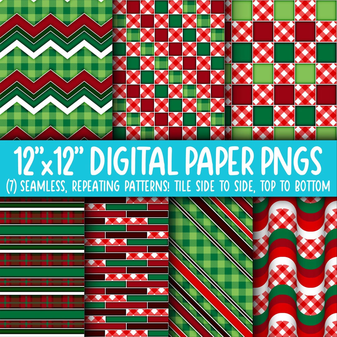 Wallpaper Background - Digital Paper | Seamless | Plaid, Checkered ...