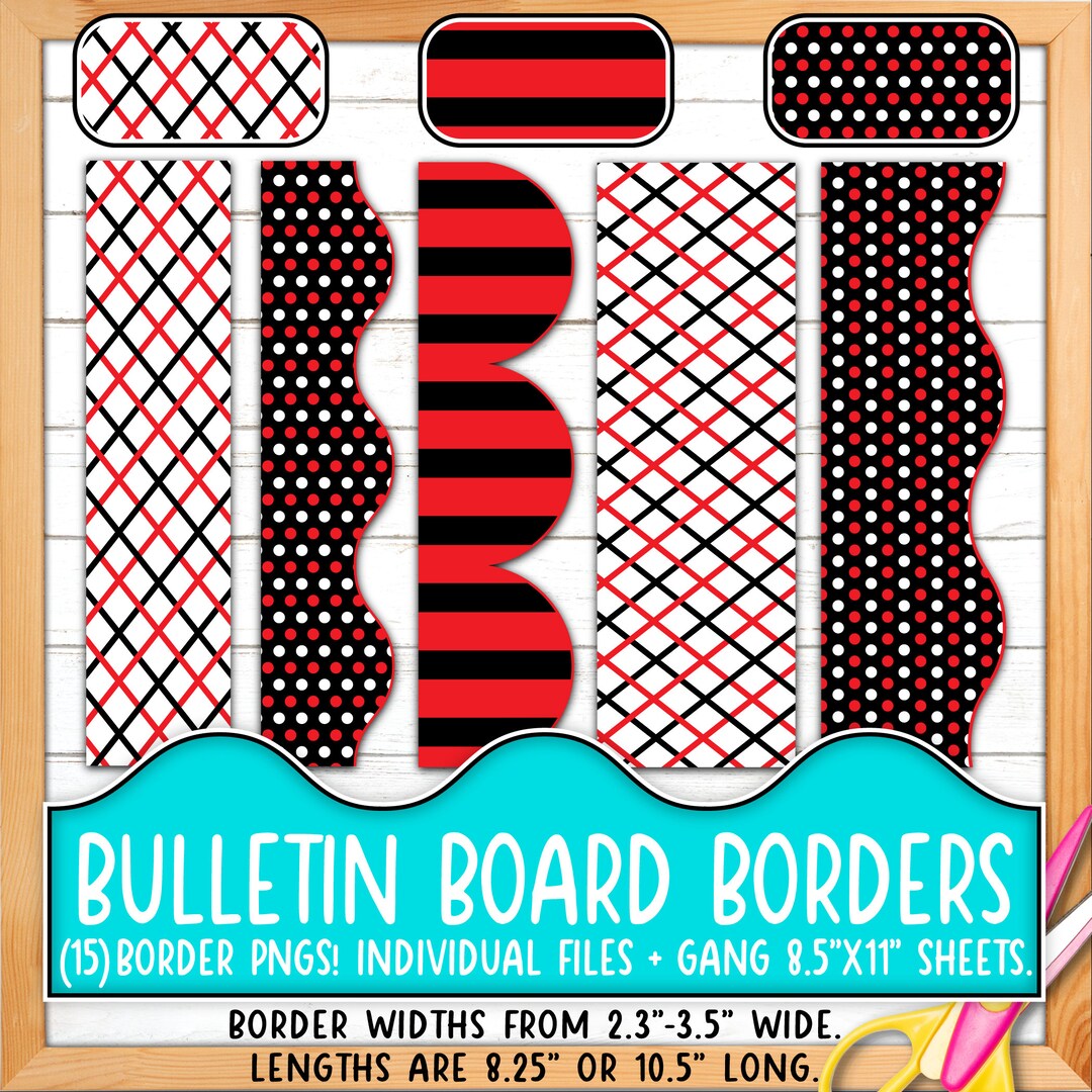Borders for Bulletin Boards | Print & Cut, Seamless | Classroom Board ...