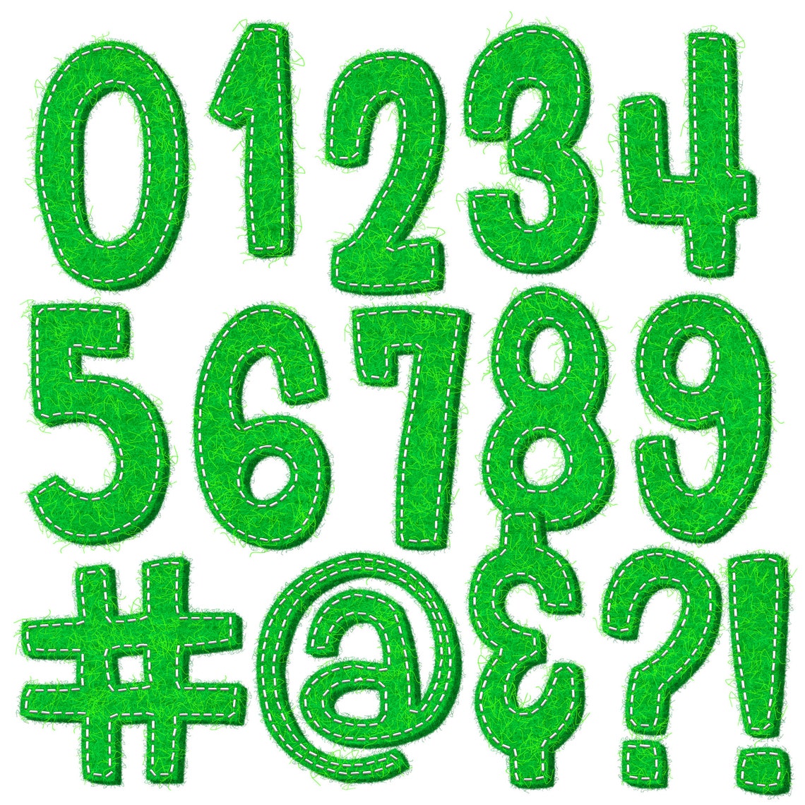 Digital Download Patch Felt Fuzzy Fringe in Green PNG - Etsy