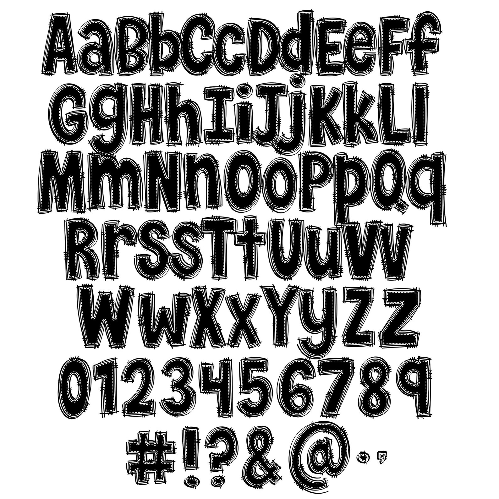 Retro Checker Print Alphabet Bundle, Doodle Alphabet Letters, Pink ...