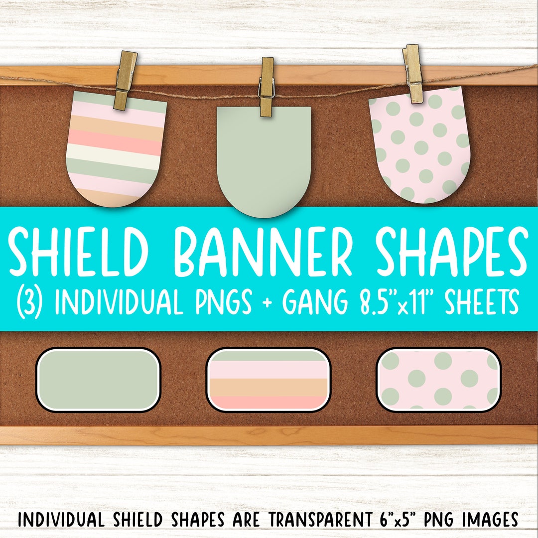 Pennant/bunting Banner - Shield Shape (for Walls & Bulletin Boards ...