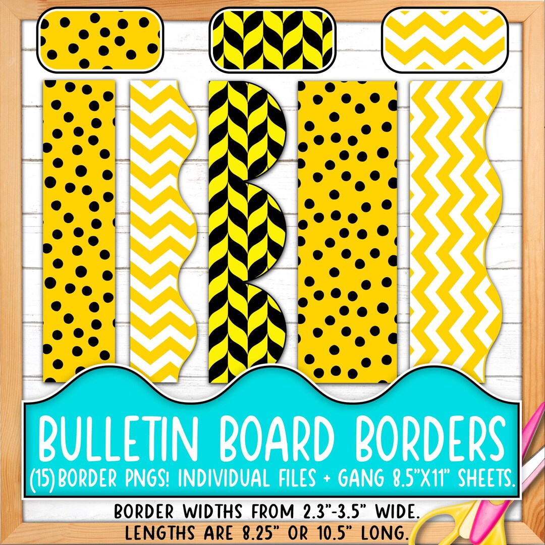 Borders for Bulletin Boards | Print & Cut, Seamless | Geometric Shapes ...
