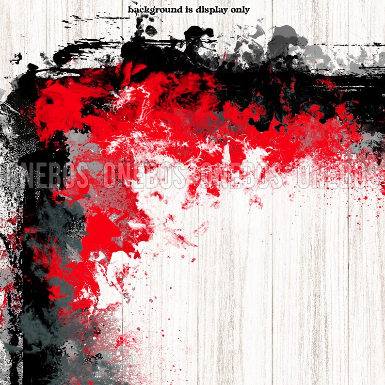 Grunge Red & Grey Background Backsplash Distress Frame - Etsy