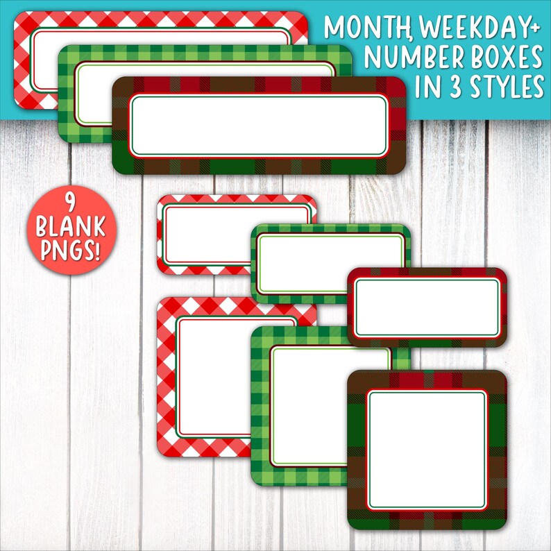 Wall Calendar - Standard - for Teachers | Plaid, Checkered, Buffalo ...