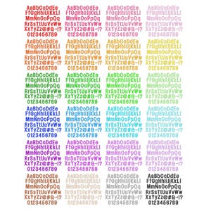 Dots Alphabet PNG Bundle, School Basics Color Basics V1, Rainbow Sets ...