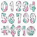 Digital Download | Doodle Letters Pink Teal Plaid 1 Pattern Fill | PNG ...
