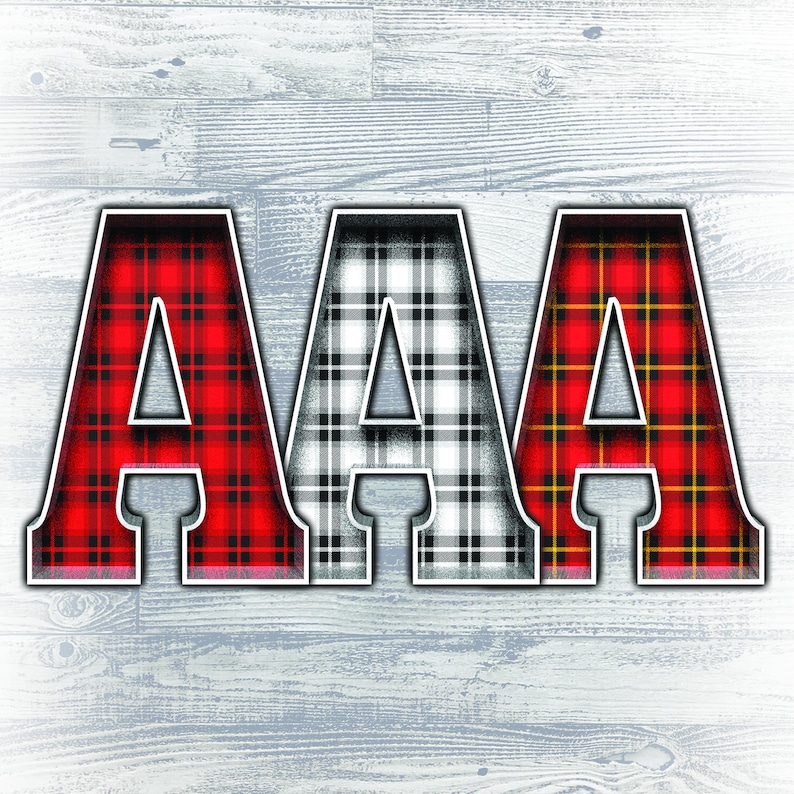 Digital Christmas Letters 3D Buffalo Alpha PNG Image | Etsy