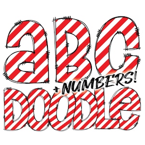Digital Download | Doodle Christmas Candy Cane Pattern Fill 3 | PNG ...