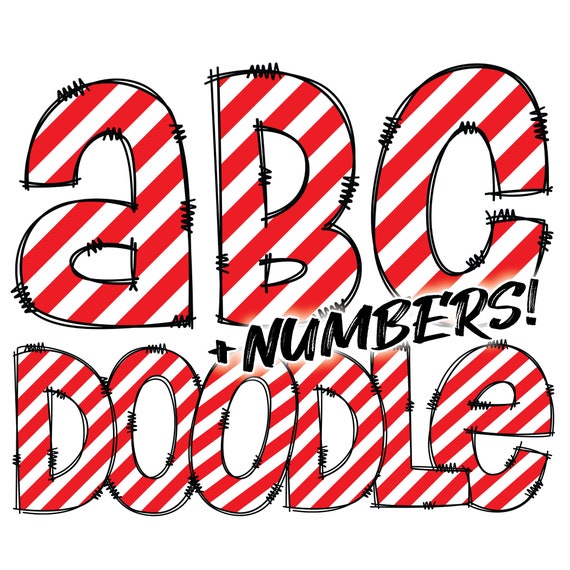 Digital Download Doodle Christmas Candy Cane Pattern Fill 3 | Etsy