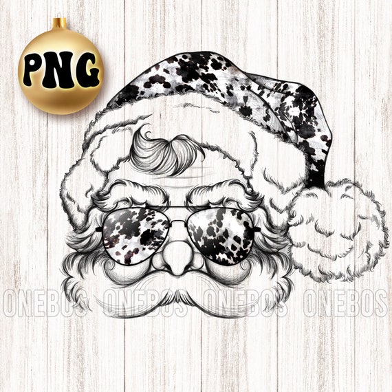 Santa Chill PNG Hand Drawn Santa Head Graphic Digital - Etsy