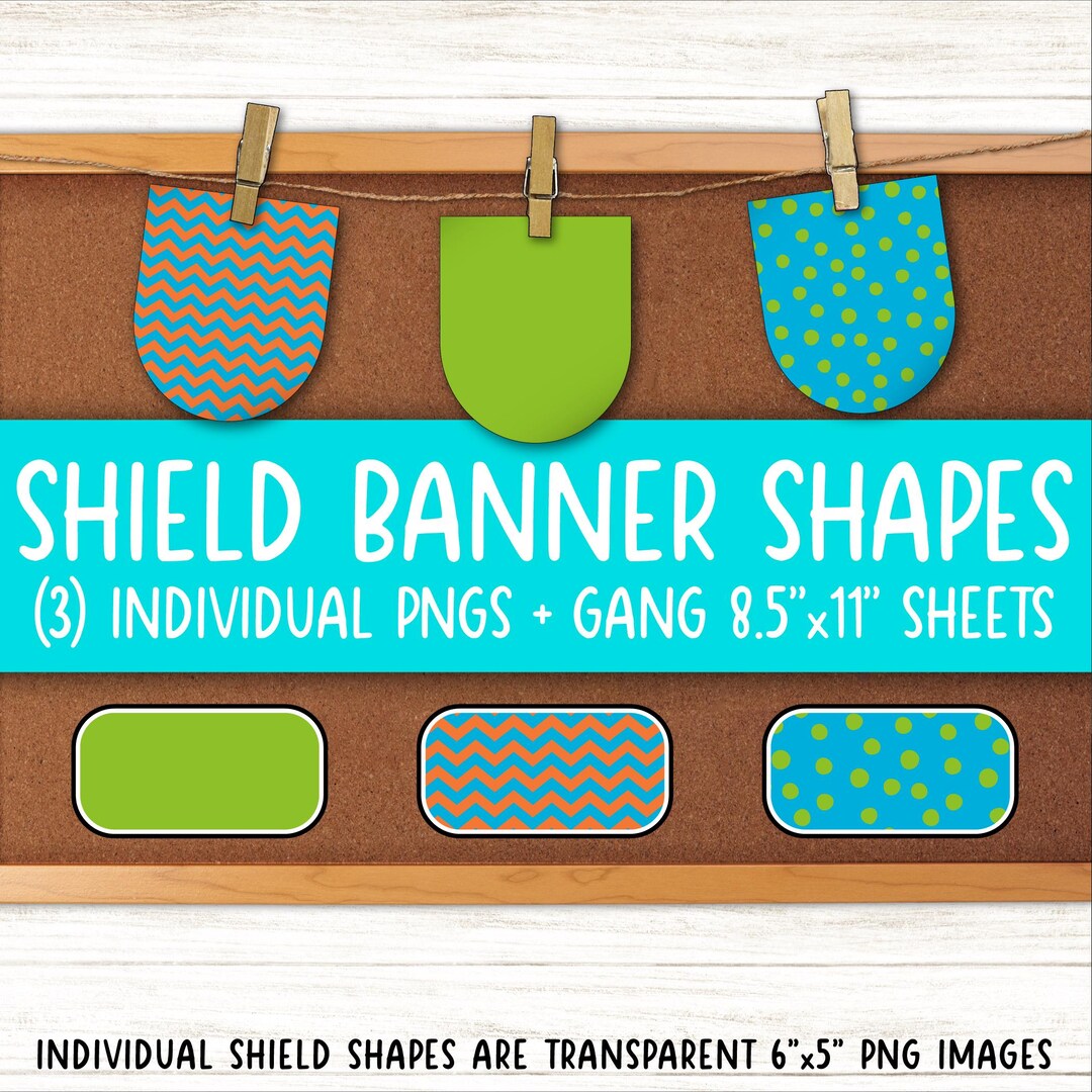 Pennant/bunting Banner - Shield Shape (for Walls & Bulletin Boards ...
