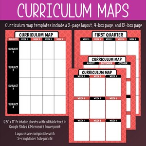 Lesson Plan Sheets & Curriculum Maps (editable) | Flowers, Diamonds ...