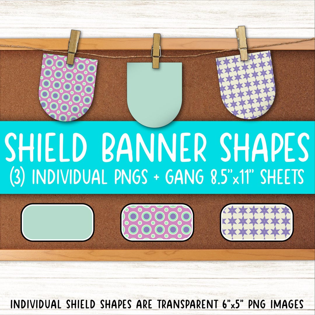 Pennant/bunting Banner - Shield Shape (for Walls & Bulletin Boards ...