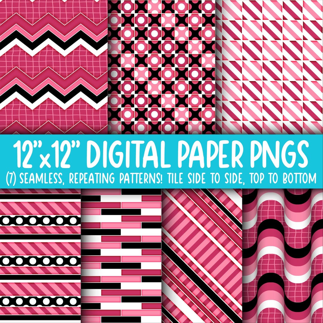 Wallpaper Background - Digital Paper | Seamless | Hand Drawn Grid ...