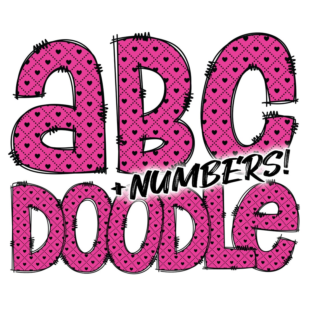 Digital Download | Doodle Valentine Hearts 2 Pattern Fill | PNG Clipart ...