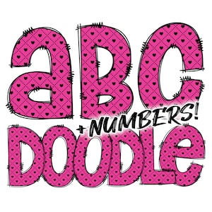 Digital Download | Doodle Valentine Hearts 2 Pattern Fill | PNG Clipart ...