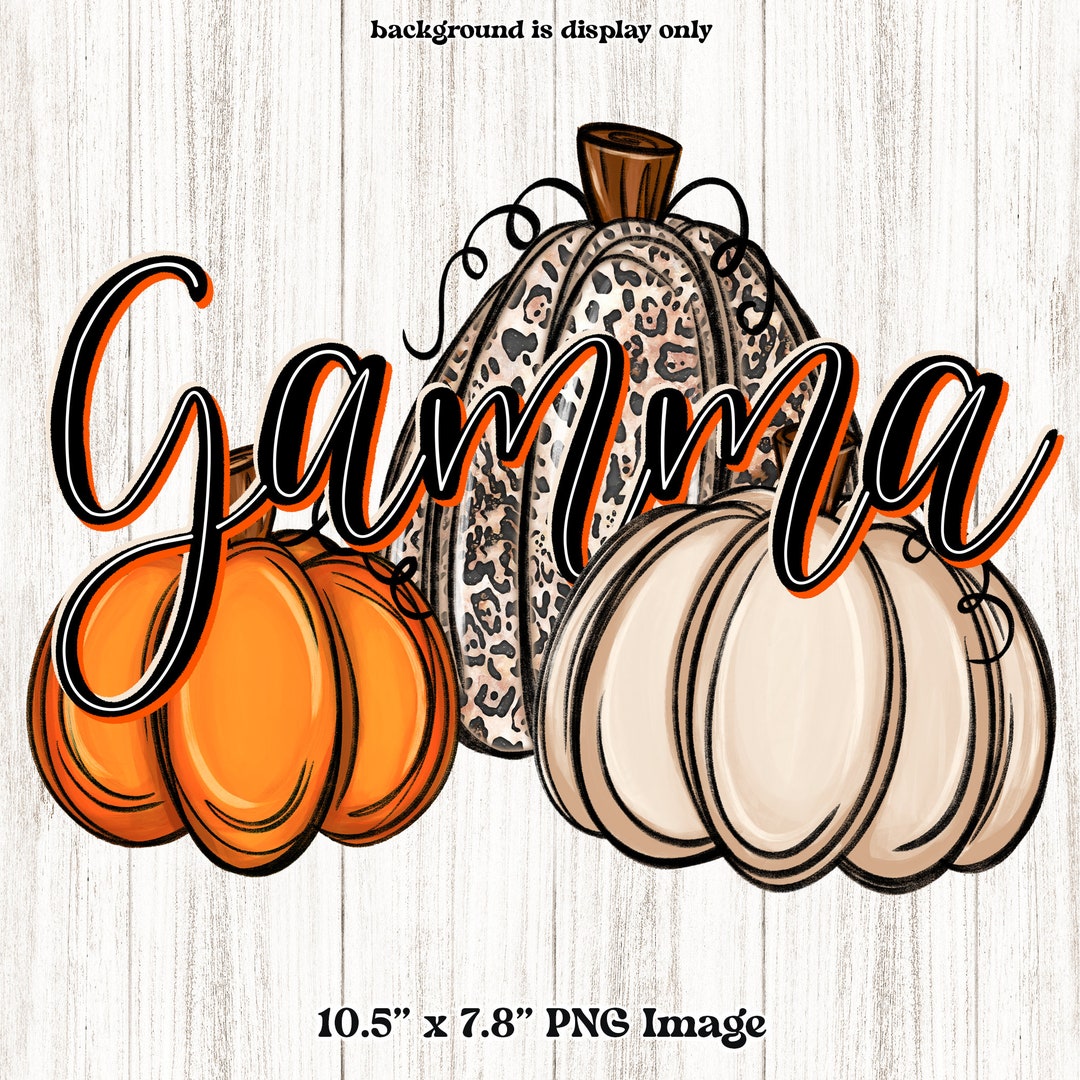 Gamma Pumpkins PNG, Clipart for Fall, Thanksgiving, Hand Drawn, Black ...