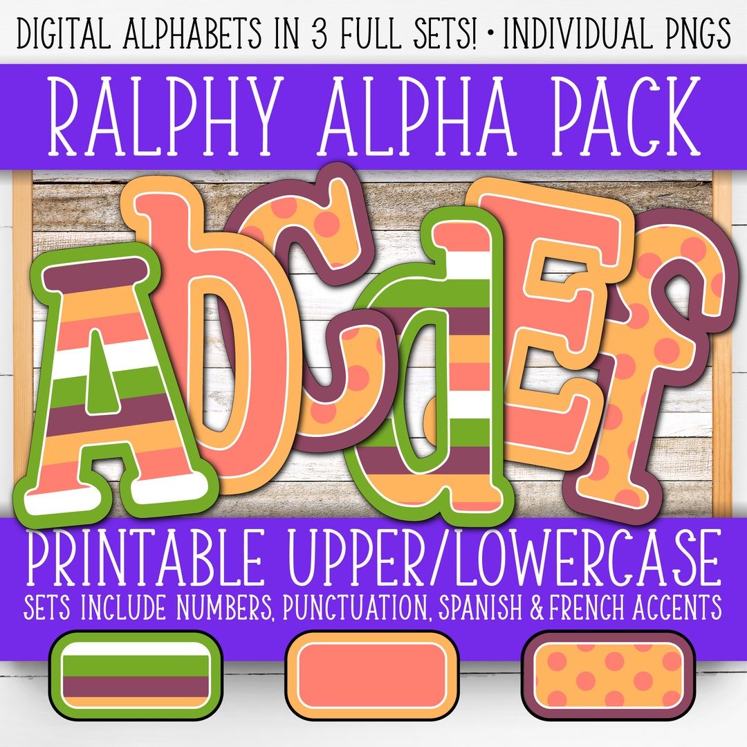 Alphabet Number Set for Boards - Ralphy | +french & Spanish | Teacher ...
