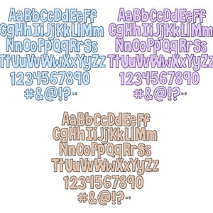 Pastels Doodle Alphabet PNG, Basic Doodle V3, Boho Pastel Rainbow ...