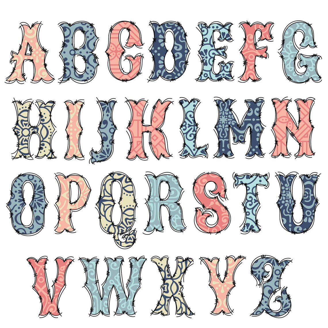 Digital Download Western Doodle Fun Pattern 2 Fill PNG | Etsy