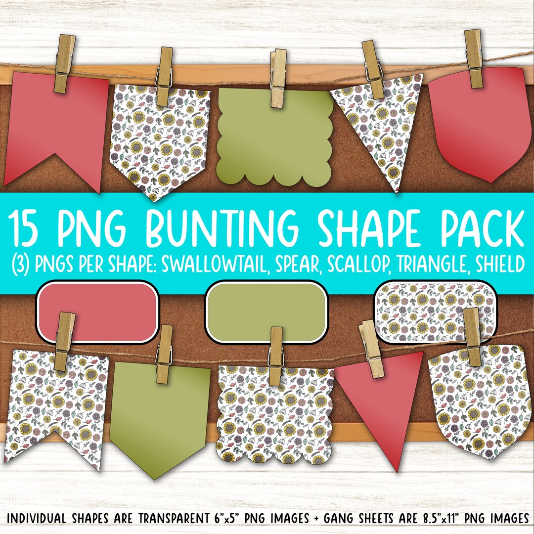 Pennant/bunting Banner Kit (for Walls & Bulletin Boards), Floral ...