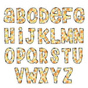 Digital Download | Doodle Yellow Floral Pattern Fill | PNG Clipart ...