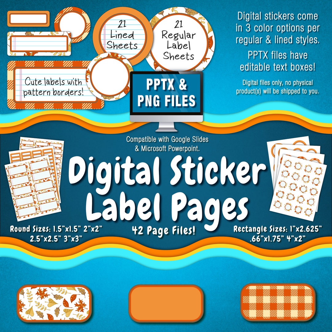 Label Sheet Templates, Editable Text | Avery Compatible | Fall, Autumn ...