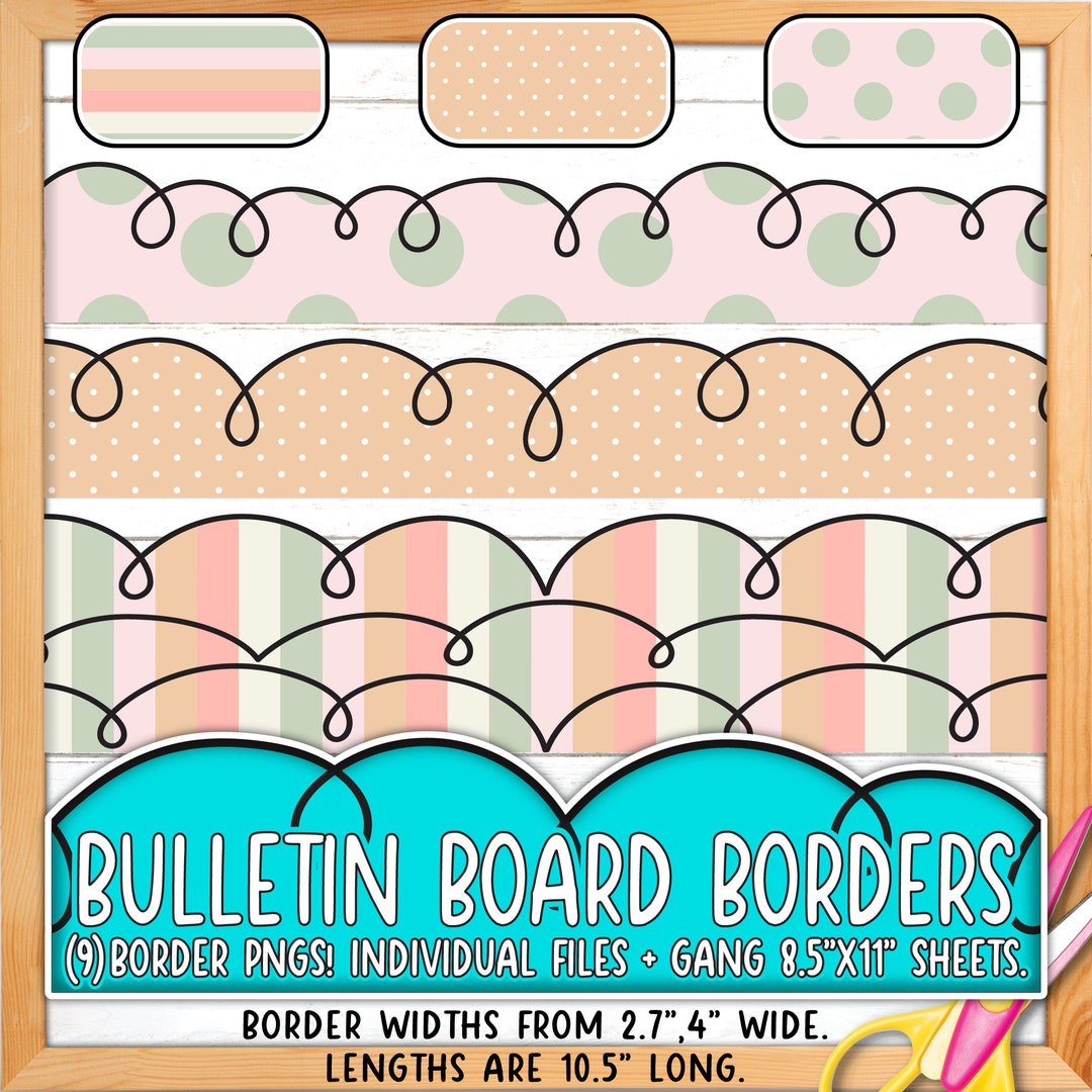 Doodle Borders for Bulletin Boards | Print & Cut, Seamless | Classroom ...